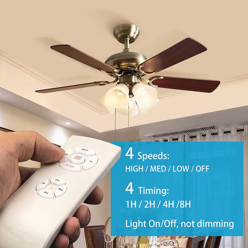 Smart Universal Ceiling Fan Remote Control Kit Fan Speeds and Timings ...