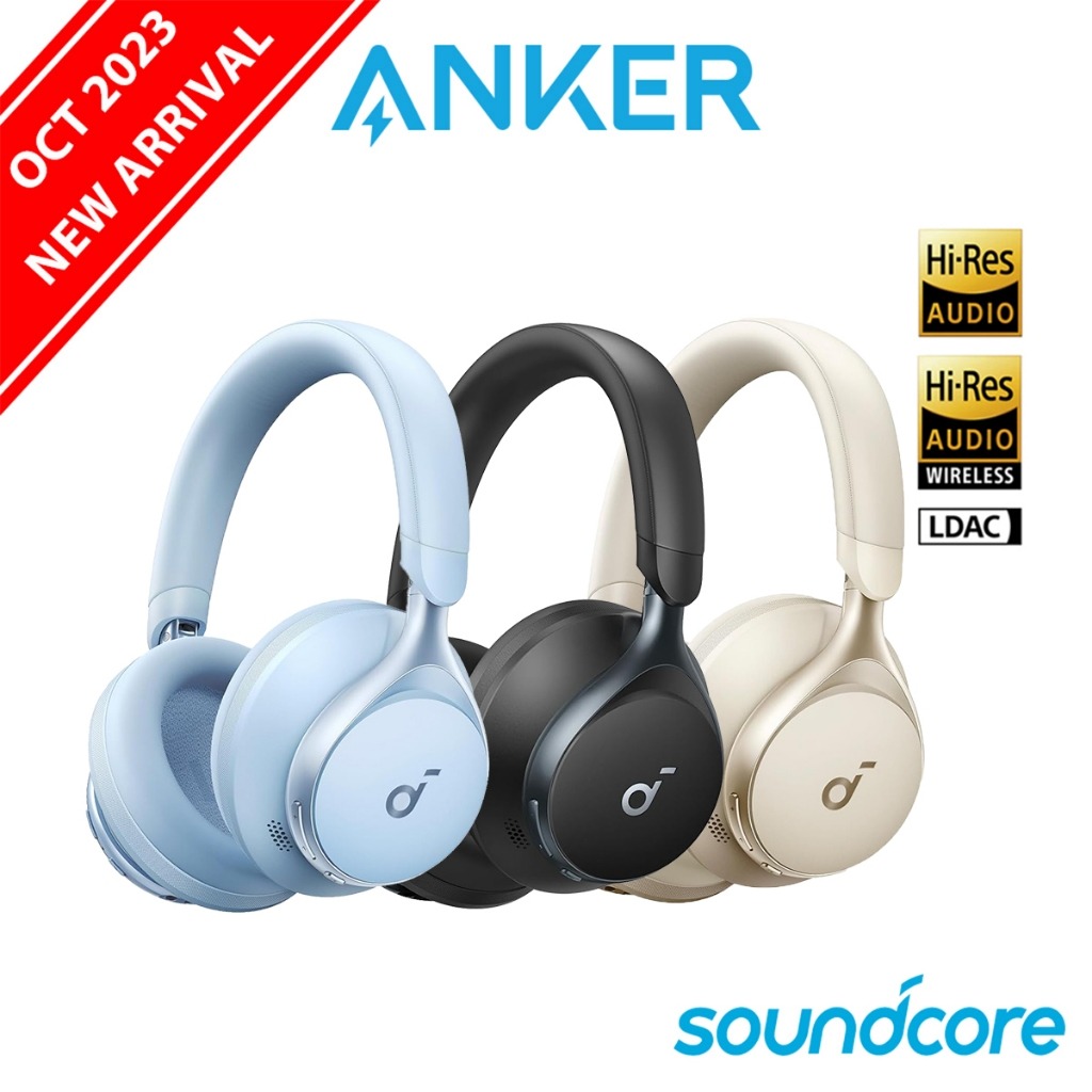 Soundcore by Anker Space One Wireless Bluetooth Headphone Active Noise ...