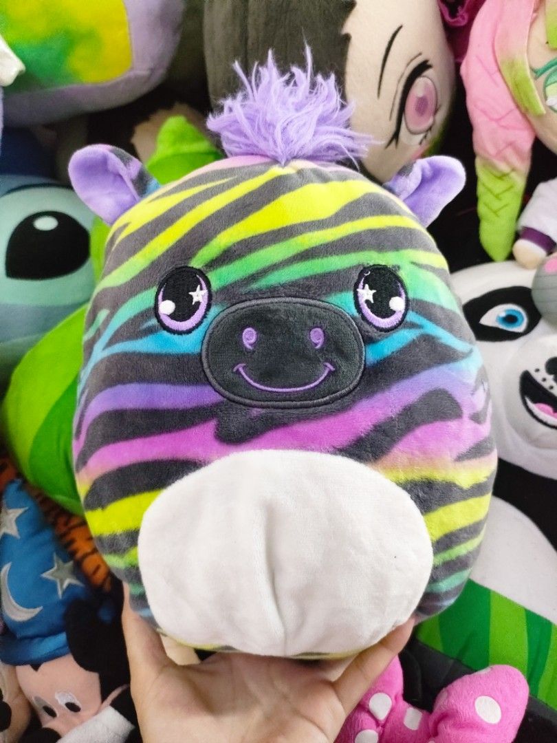 Squishmellows zebra rainbow soft toy plush, Hobbies & Toys, Toys ...
