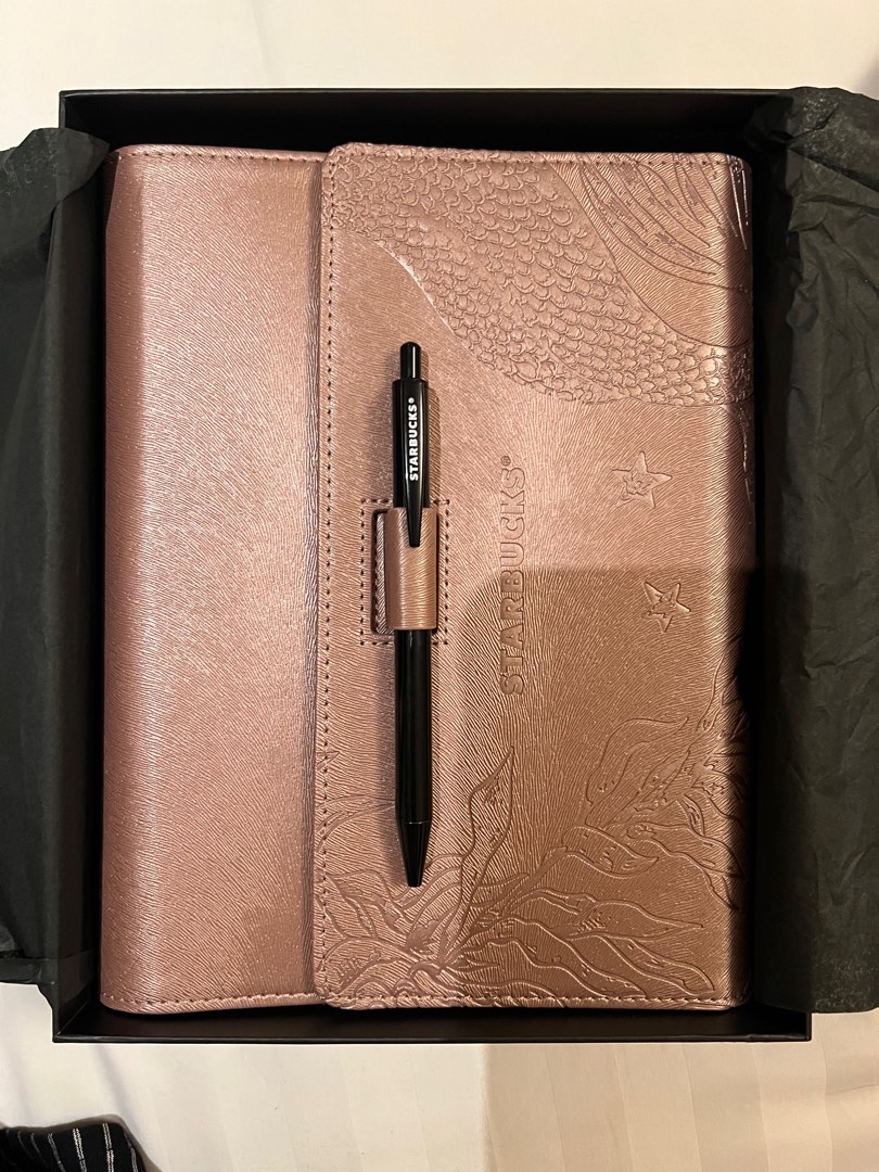 Starbucks 2024 Rose Gold Planner Organizer with Black Pen, Hobbies ...