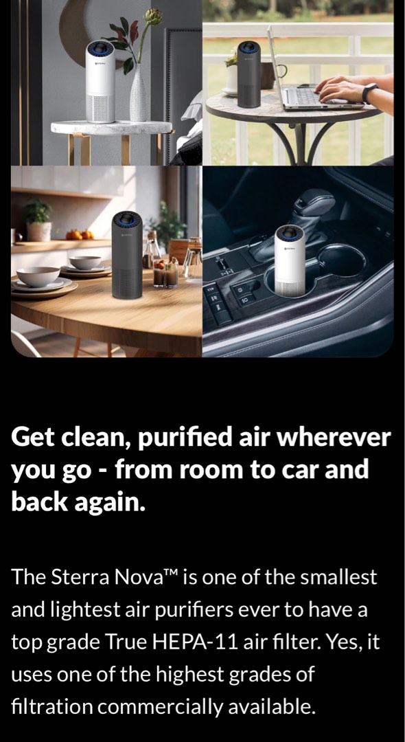 Sterra Nova Air Purifier, TV & Home Appliances, Air Purifiers & Dehumidifiers on Carousell