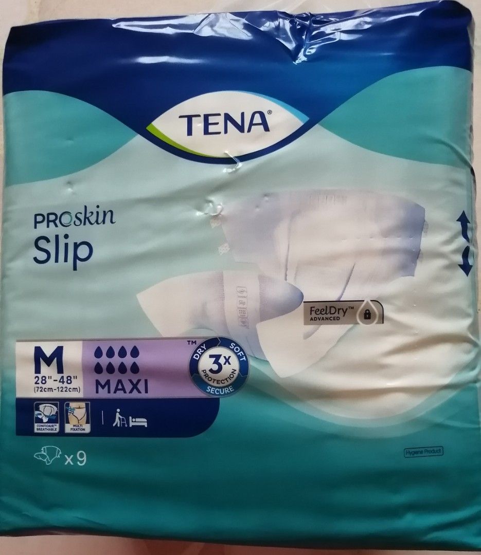 Tena Proskin Slip Maxi, Health & Nutrition, Medical Supplies & Tools on Carousell