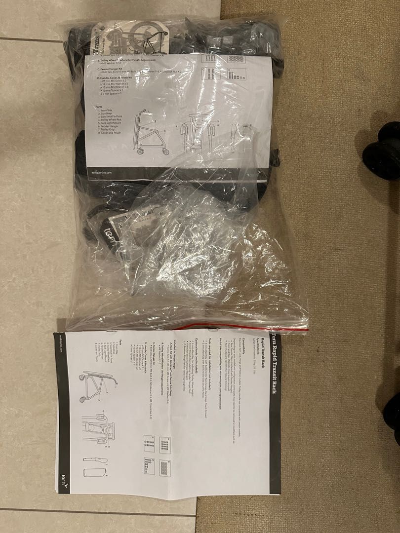 Tern Rapid Transit Rack |Full Set|Original, Sports Equipment, Bicycles ...