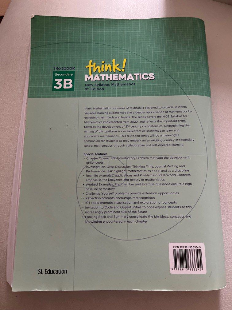 THINK! MATHEMATICS TEXTBOOK 3B (EMATH), Hobbies & Toys, Books ...