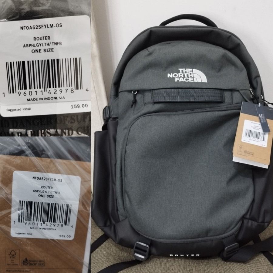 TNF The North Face Router Backpack Original TNF Koper Big Capacity 17 ...