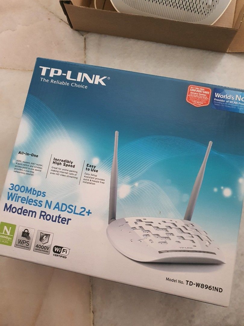 TP-Link 300Mbps Wireless N ADSL2+ Modem Router, Computers & Tech, Parts ...