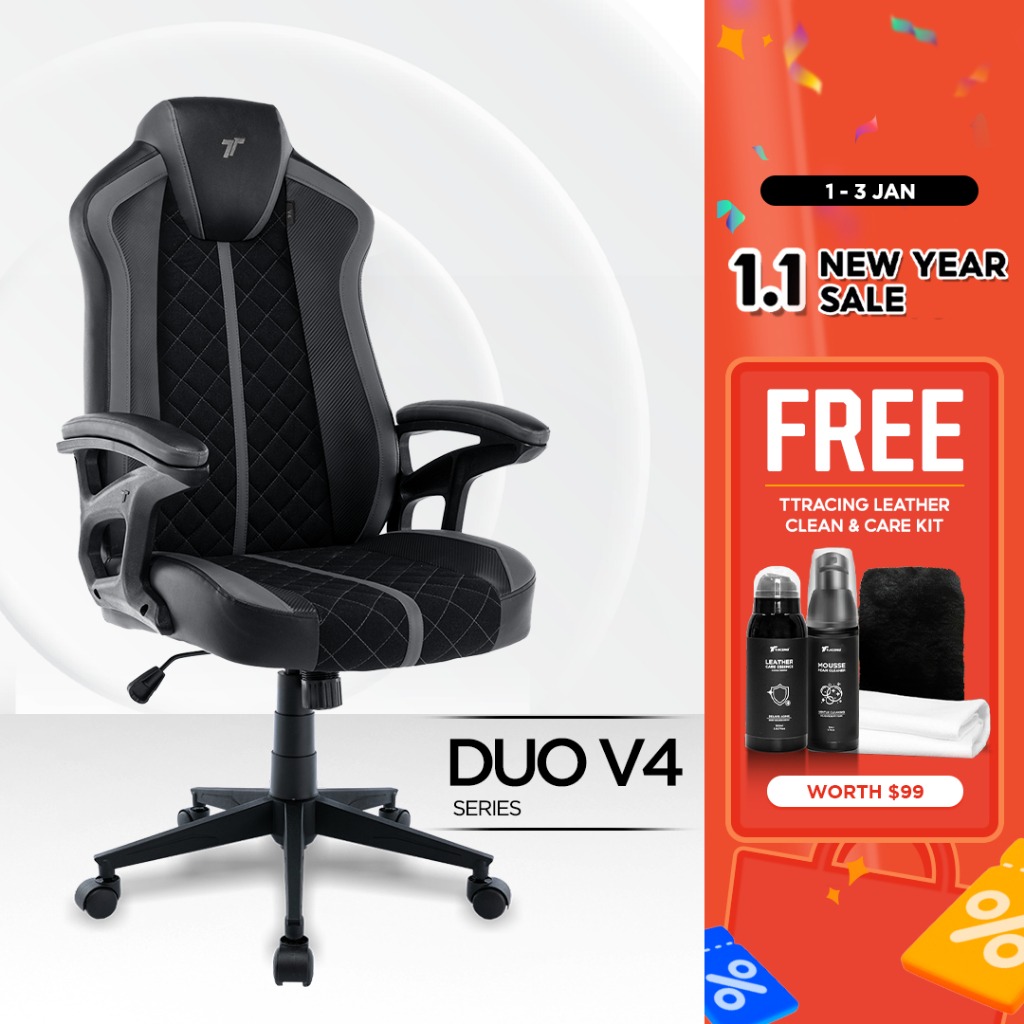 TTRacing Duo V3 Duo V4 Pro Gaming Chair Ergonomic Home Office Chair ...