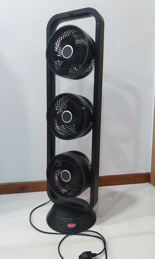 Twin Turbo Power Trio Oscillating Standing Fan (Black) EQQ 7931S ...
