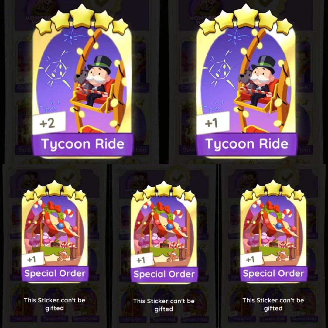 Tyroon ride & Special Order Monopoly Go, Hobbies & Toys, Toys & Games ...