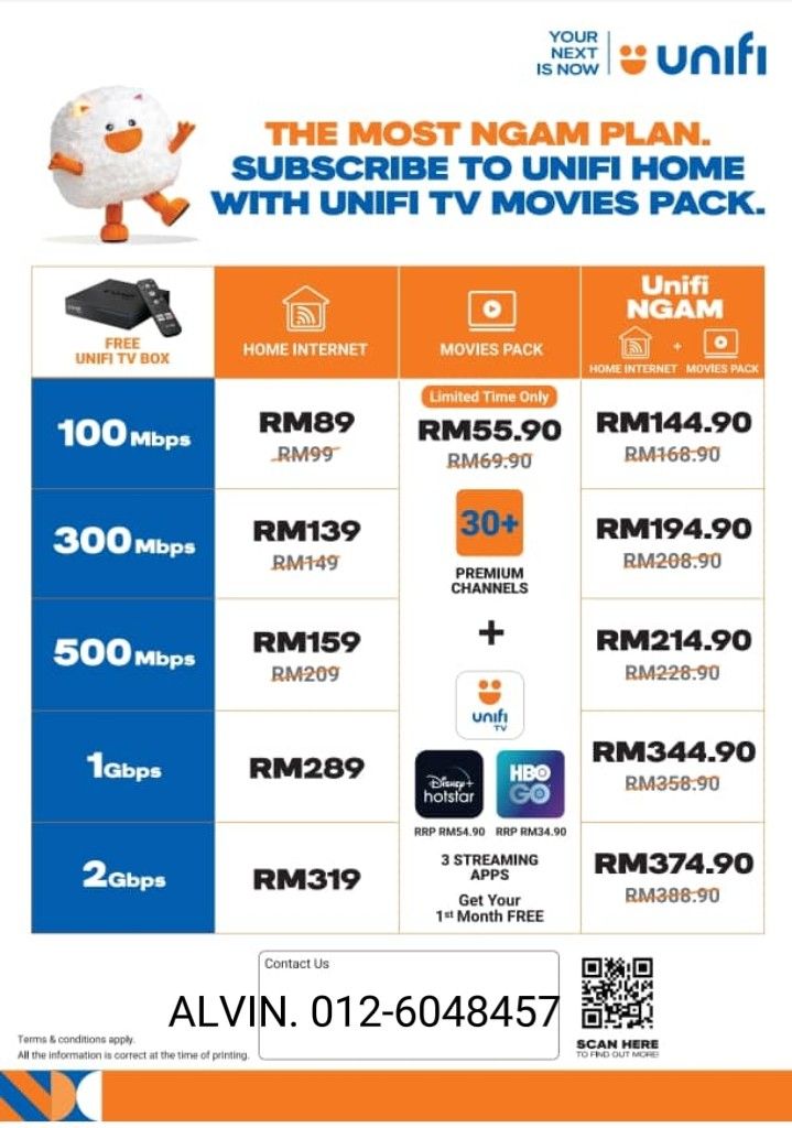 Unifi home internet package install, TV & Home Appliances, Other Home ...