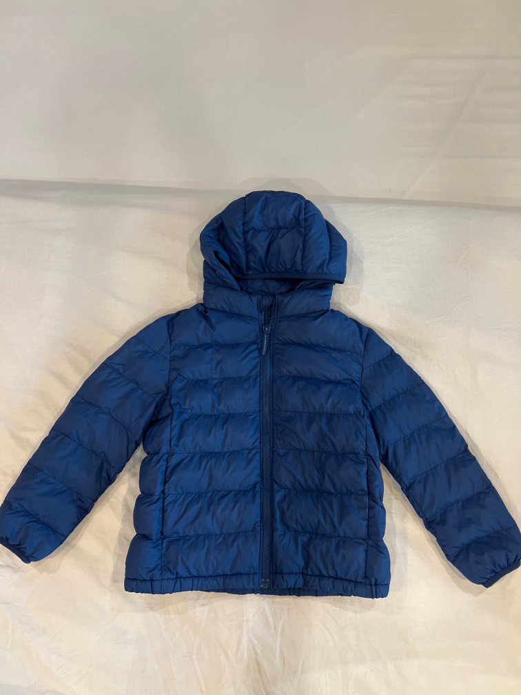 Uniqlo Boy Winter / Autumn Jacket in Dark Blue, Babies & Kids, Babies ...