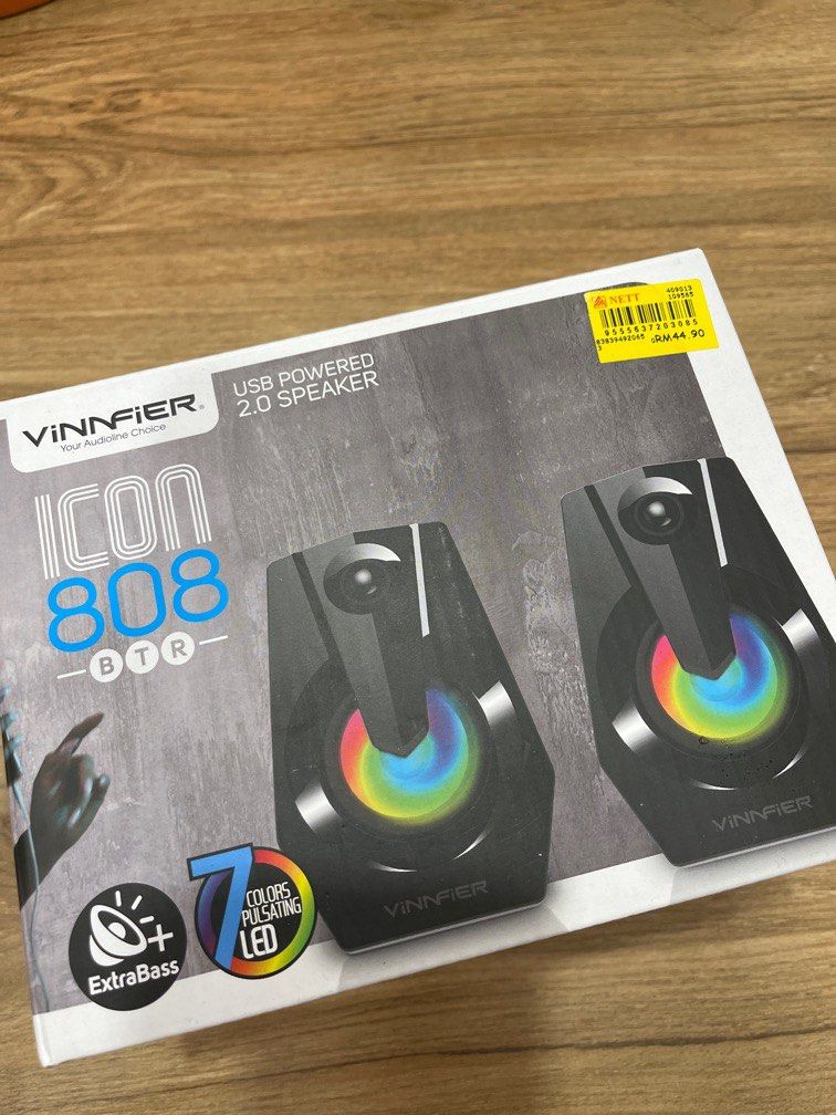 Vinnfier Icon 808BTR USB Powered 2.0 Speaker with External Controller ...