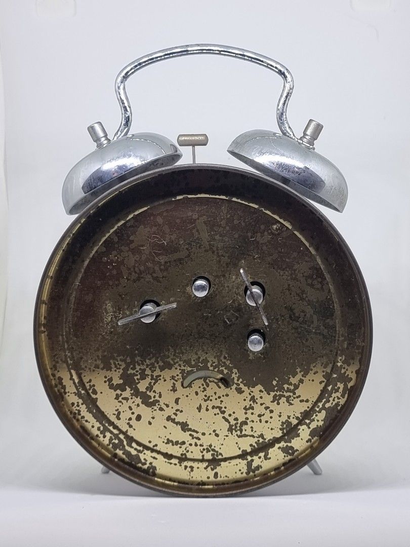 Vintage Clock. Diamond alarm mechanical winding clock, Furniture & Home ...