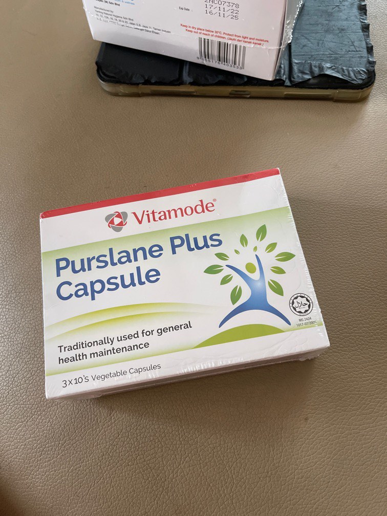Vitamode Purslane Plus capsule with free shipping, Health & Nutrition ...