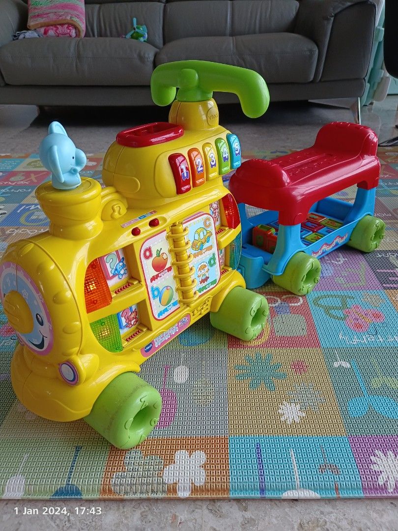 Vtech Push and Ride Alphabet Train, Babies & Kids, Infant Playtime on ...