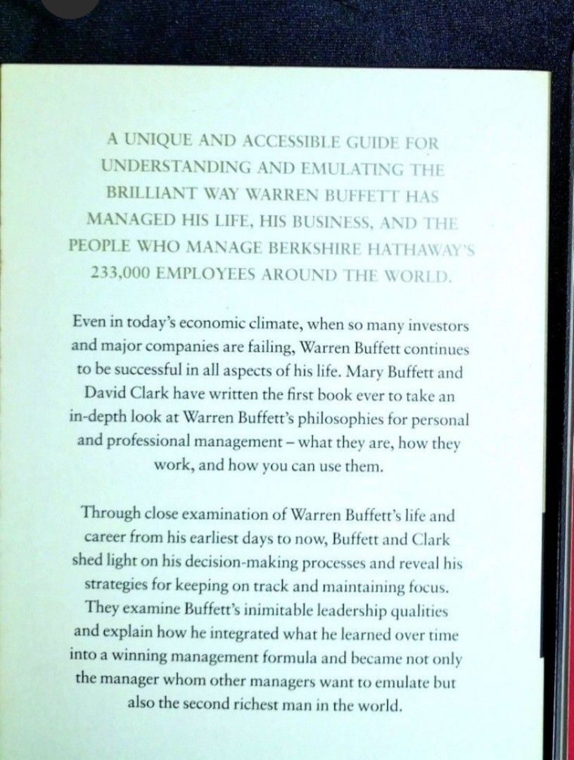 Warren Buffett Management Secrets Proven tools for personal and ...