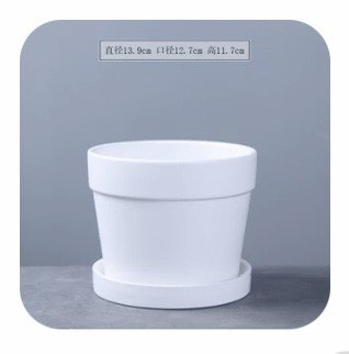 White Ceramic Pot, Furniture & Home Living, Gardening, Pots & Planters ...