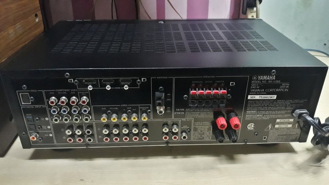 Yamaha RX-V365 5.1 Channel Av Receiver, Audio, Soundbars, Speakers ...