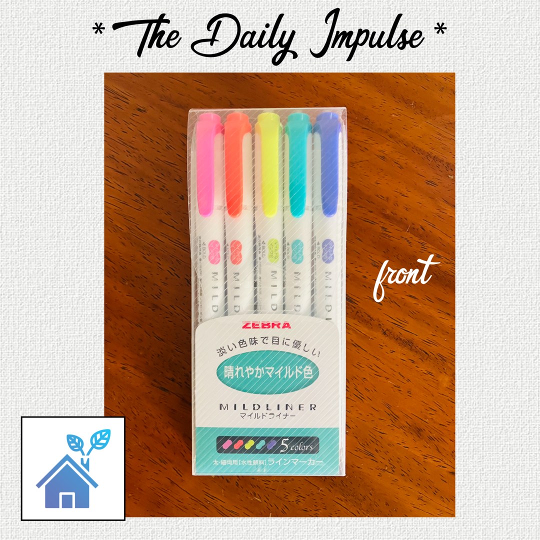 Zebra Mildliner Highlighters Green Set (Bright & Mild Colors) , Hobbies ...