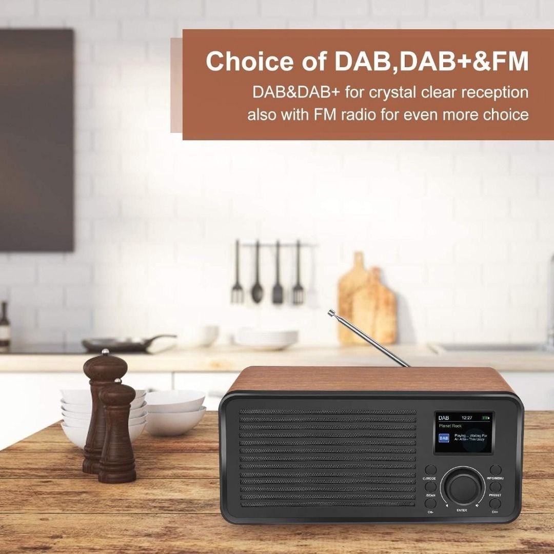 [5083] Viflykoo DAB+/FM Radio with Bluetooth, Bluetooth stereo DAB ...