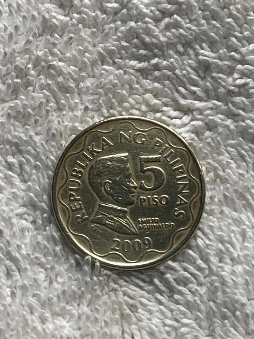 5 piso 2009 Rev 3 Philippine coin, semi hard to find, Hobbies & Toys ...