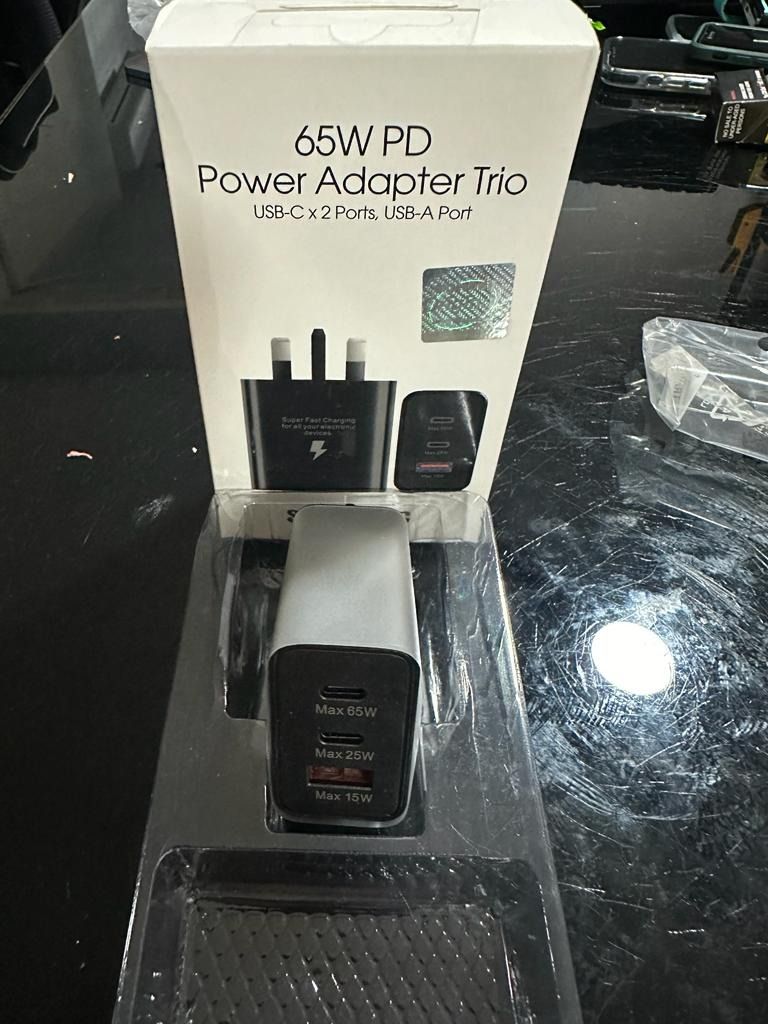 65W PD Power Trio Adapter 2 PD Port USB-C, 1 USB-A Port Super Fast ...