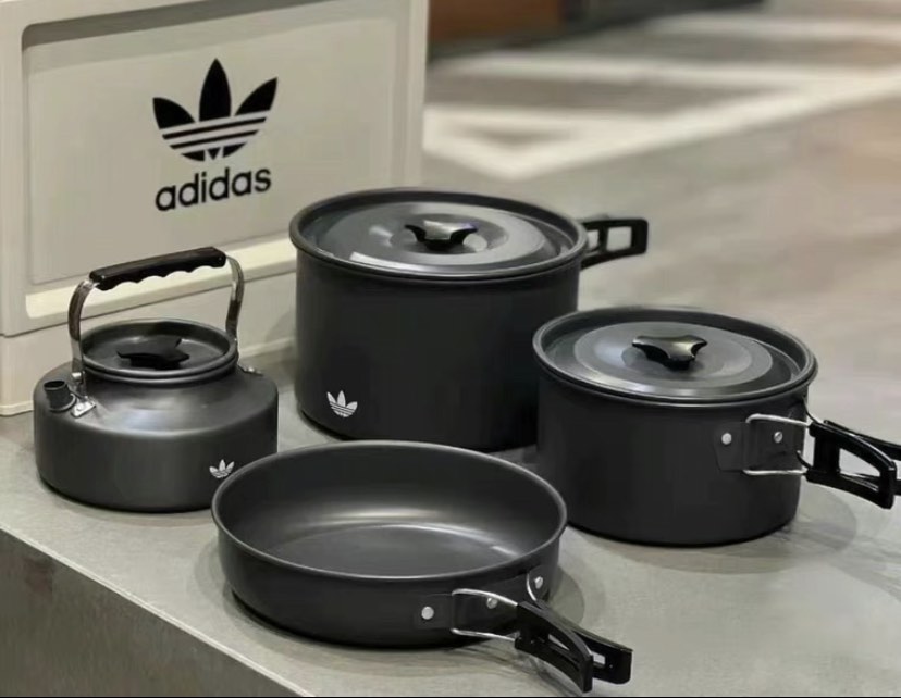Adidas Originals Camping Cooking Set 4 Pieces with Trefoil Bag, Sports ...