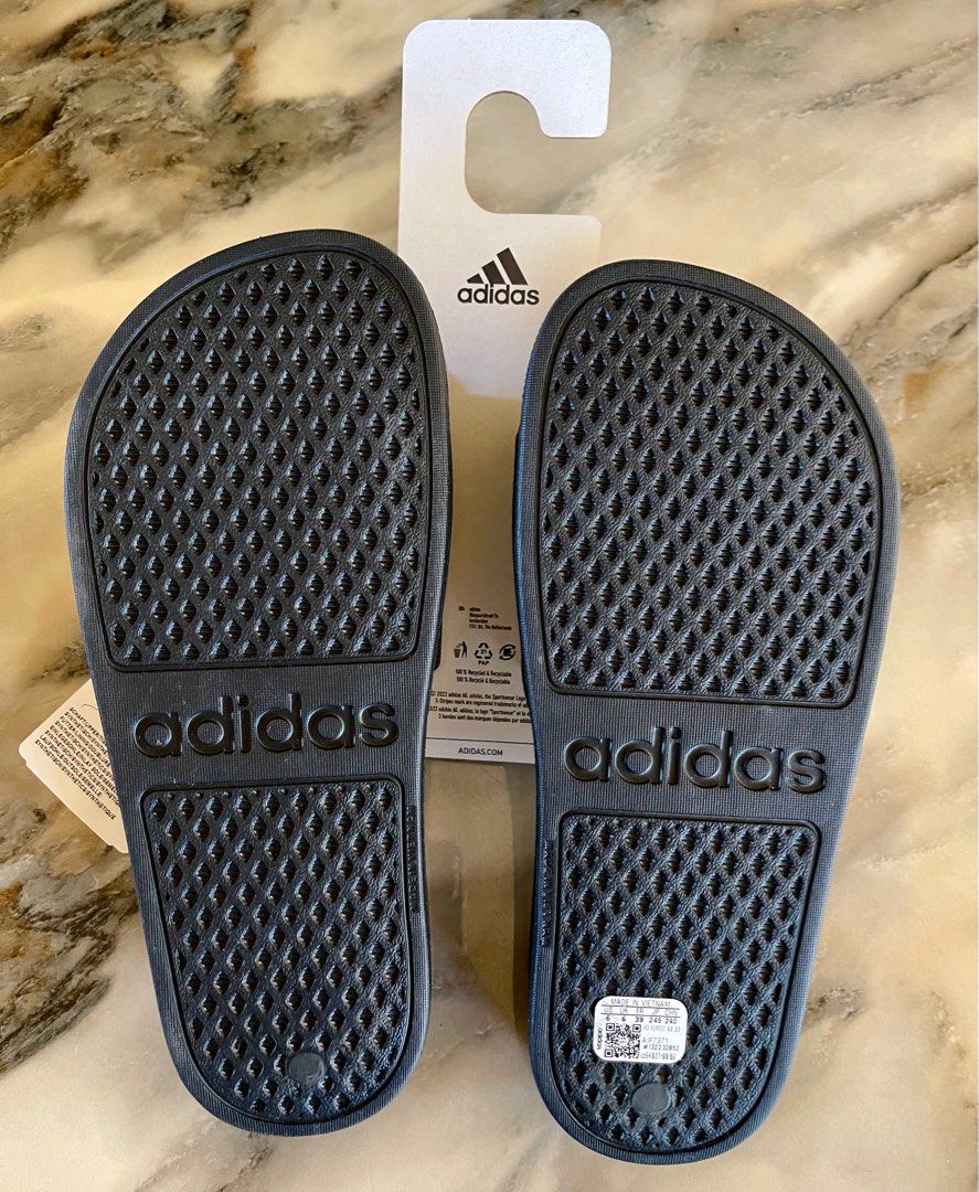 ADIDAS Swimming Adilette Aqua Slides Unisex Black, Women's Fashion ...