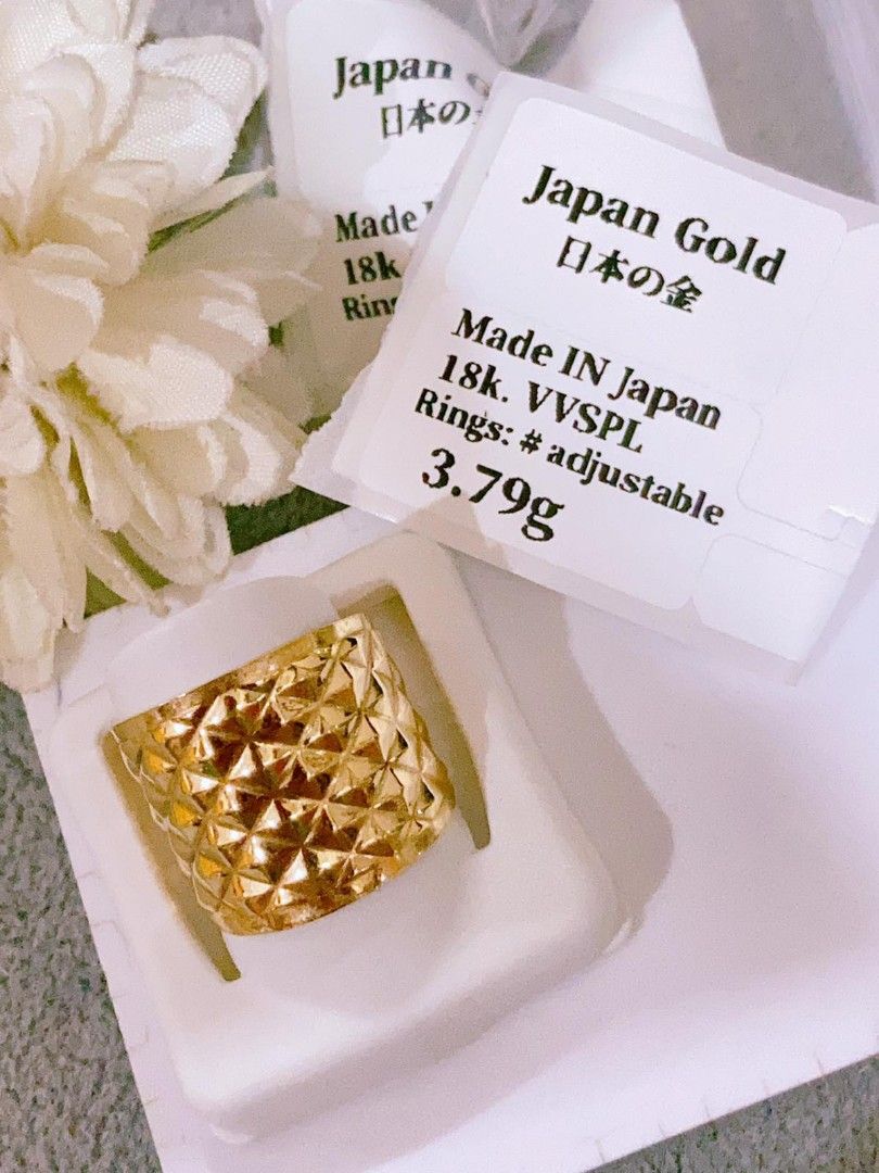 Adjustable Rings 18k gold Japan, Women's Fashion, Jewelry & Organizers ...