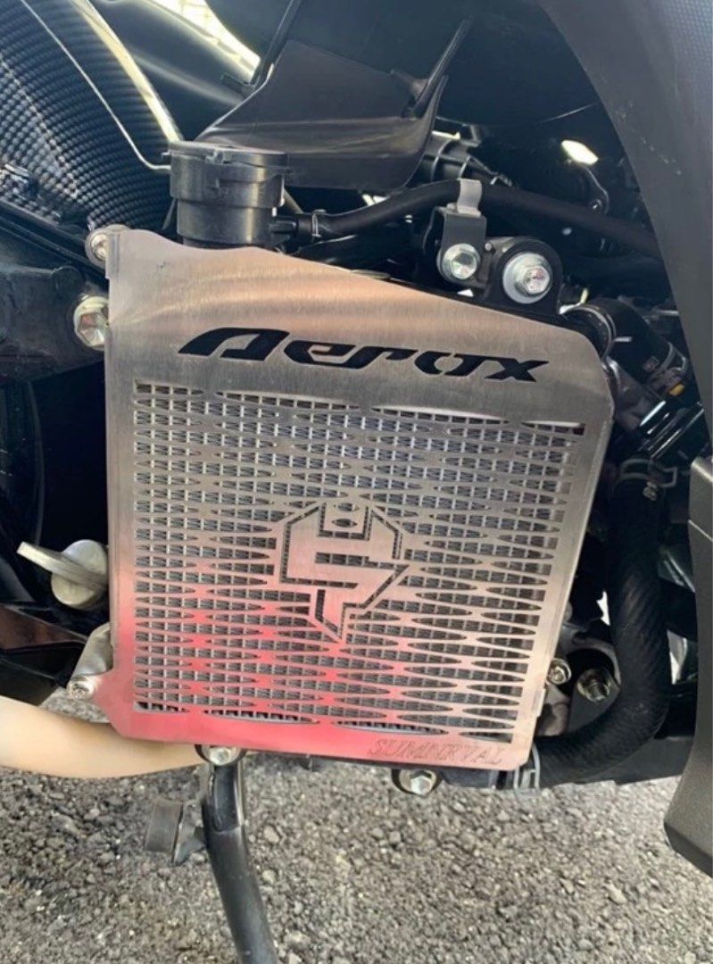 Aerox Radiator Cover, Motorcycles, Motorcycle Accessories on Carousell