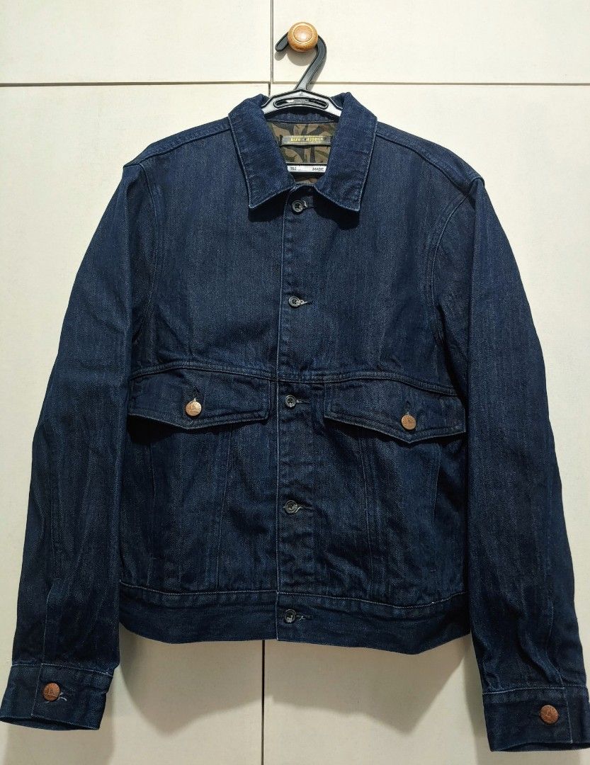 All Saints A2 Aviator Bomber Selvedge Denim Jacket McCoy's Iron Heart ...