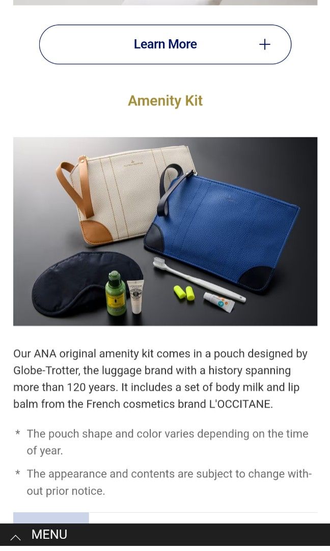 Ana Airlines Business Class Amenity Kits Hobbies And Toys Travel Travel Essentials