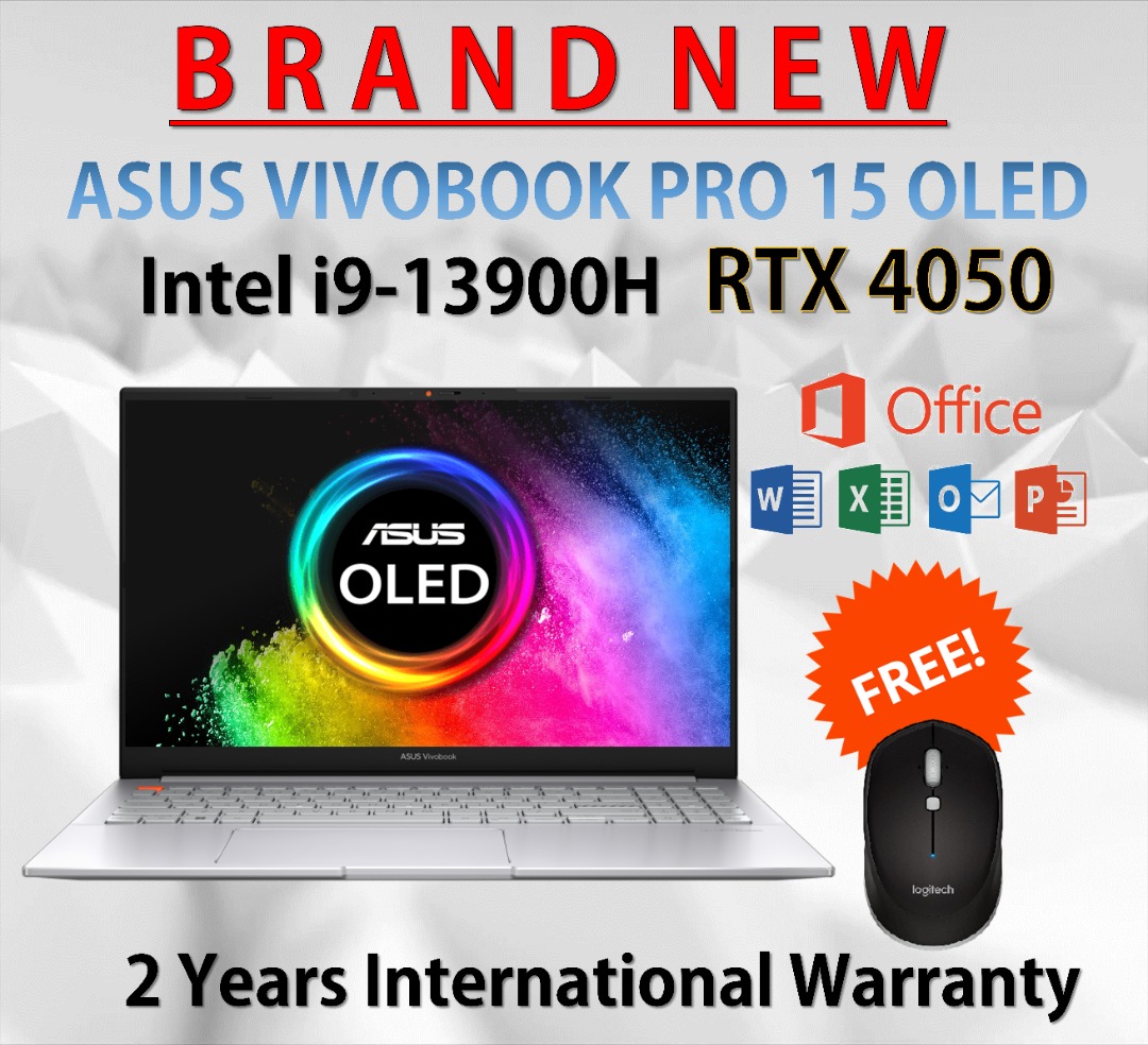ASUS VIVOBOOK Pro 15 OLED (Intel i9-13900H, RTX 4050, 16GB DDR5 RAM ...