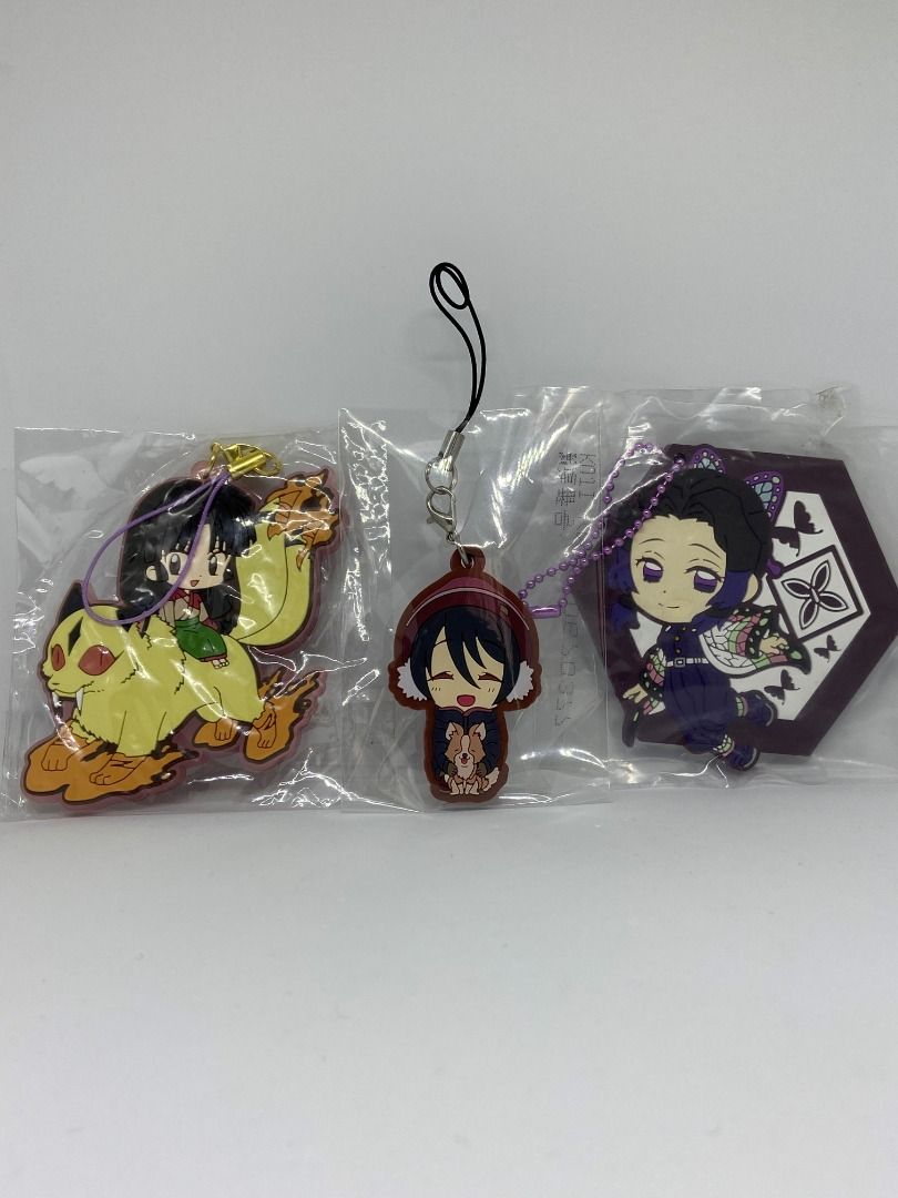 Authentic Anime Rubber Keychains Assorted Characters (DS, Inuyasha ...