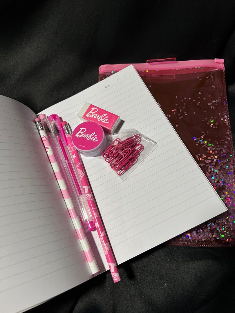 Authentic Miniso Barbie Stationary Set, Hobbies & Toys, Stationary ...