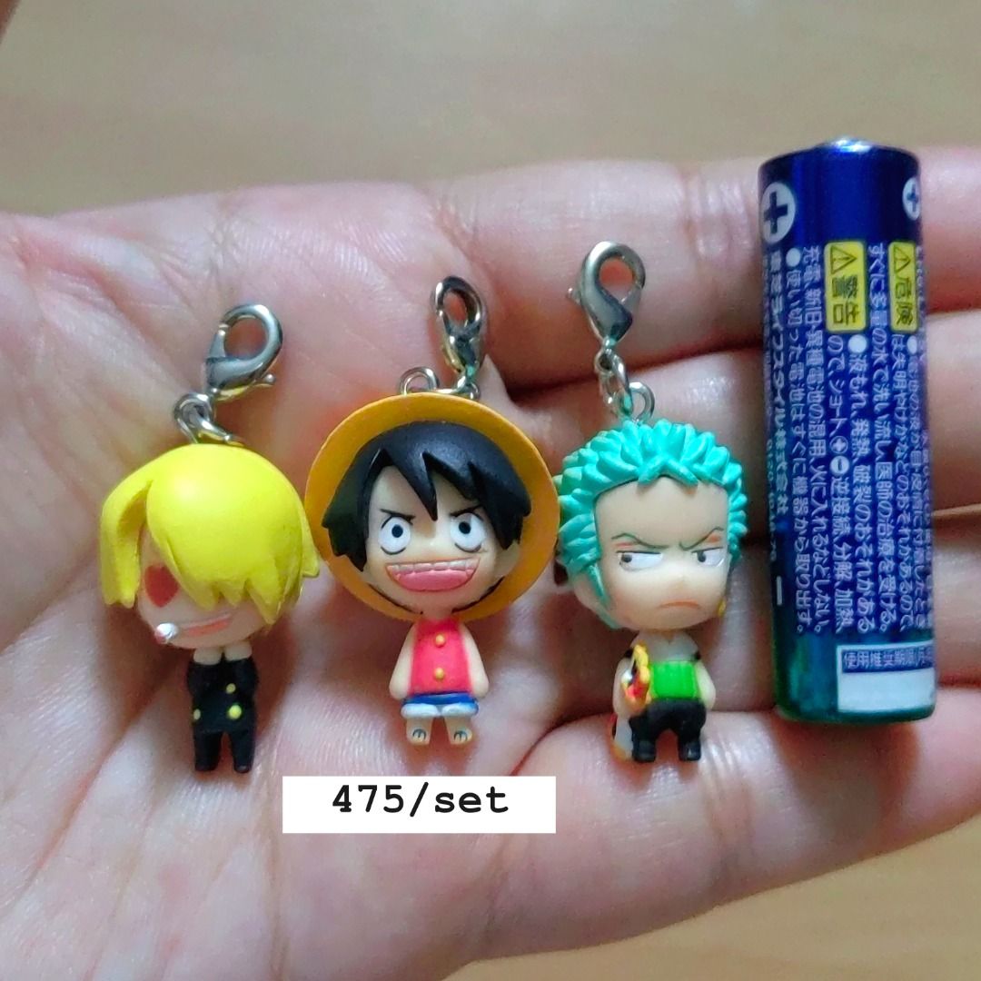 Authentic Onepiece_Mascot Figure Strap Monster Trio Keychains- Zoro ...