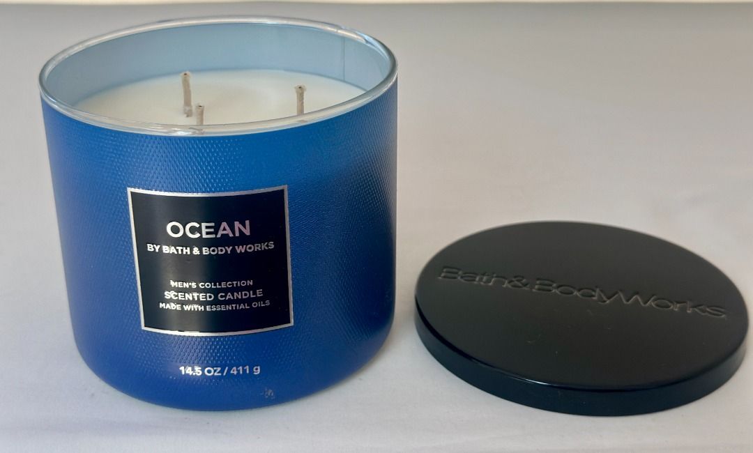 BATH & BODY WORKS MEN'S COLLECTION 3-WICK SCENTED CANDLE W/ ESSENTIAL ...