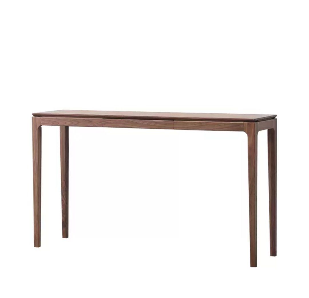 BEVEL Black Walnut Wood Console Table, Furniture & Home Living ...