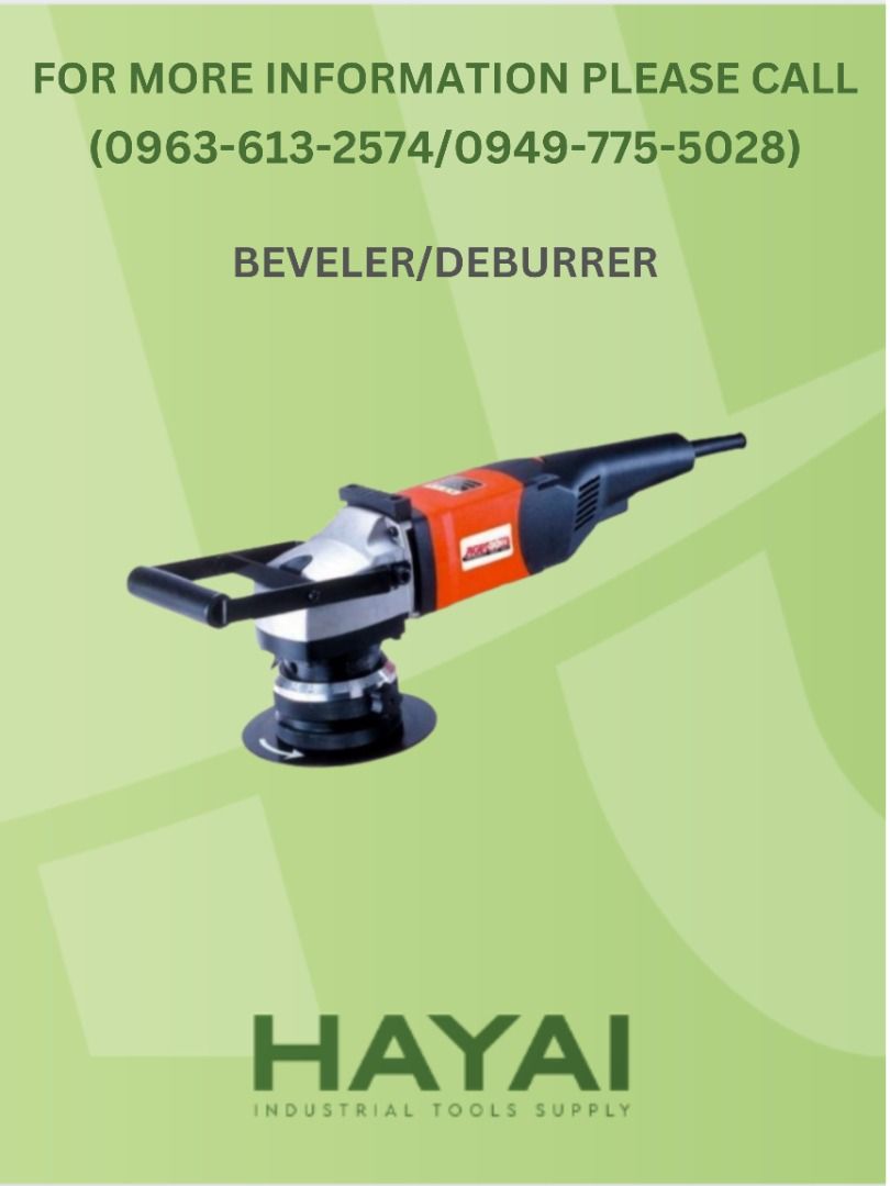BEVELER/DEBURRER, Commercial & Industrial, Construction Tools & Equipment on Carousell