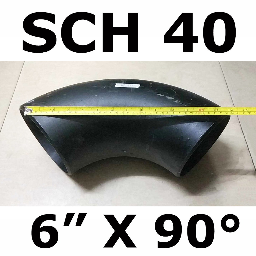 BI WELDING ELBOW 6" X 90° SCH40 BLACK IRON