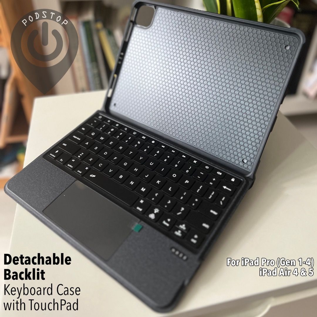 Bluetooth Backlit Keyboard Case with Touchpad for iPad Pro 11" (Gen 1-4 ...