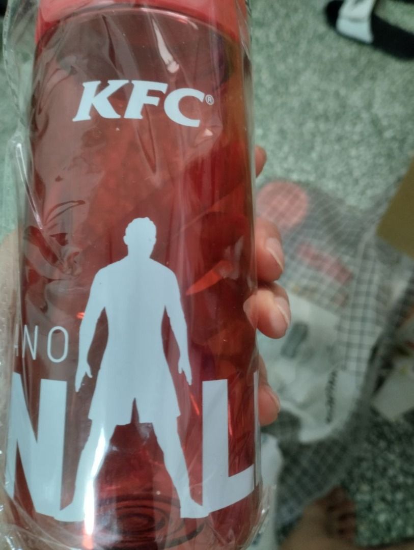 BNIB KFC Authentic Cristiano Ronaldo Water Bottle, Furniture & Home ...