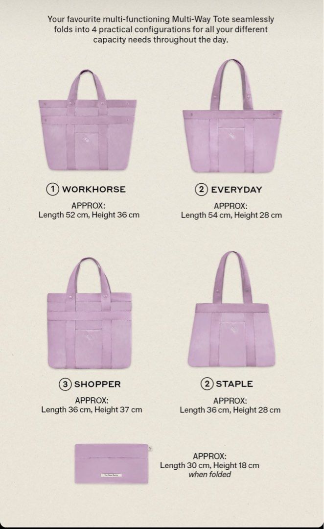 BNWT TBP Paper Bunny Multi-Way Tote in Ebony (Black), Women's Fashion ...