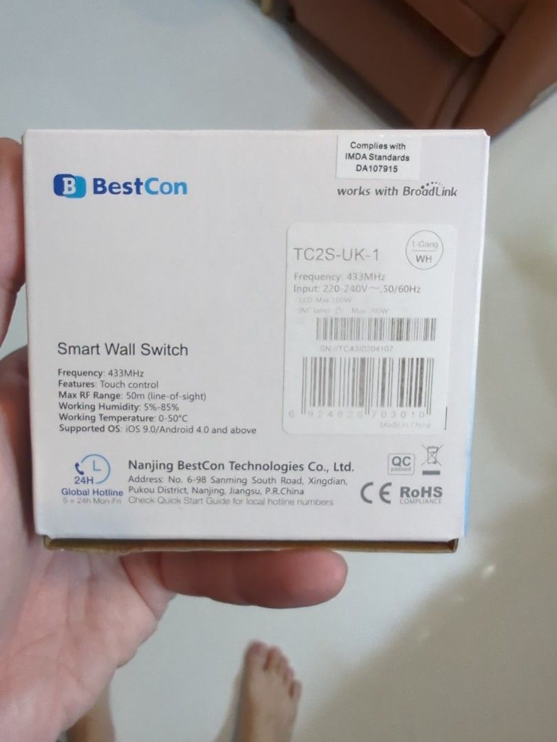 Broadlink BestCon Smart Light Switch TCS2 (1 Gang / 2 Gang / 3 Gang ...