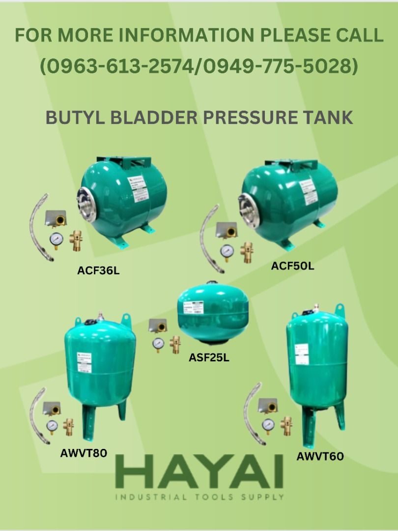 BUTYL BLADDER PRESSURE TANK, Commercial & Industrial, Construction ...