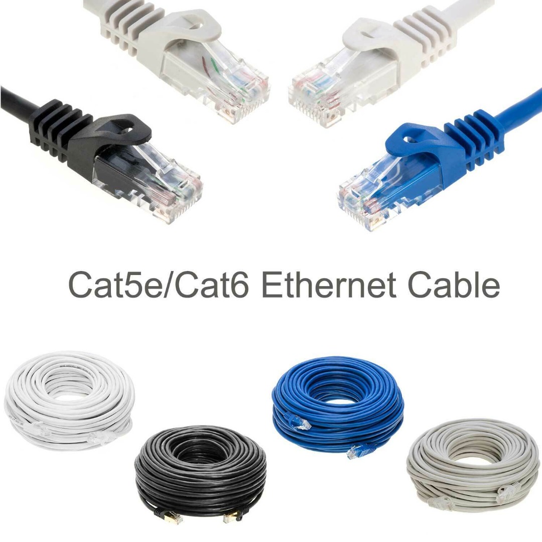 CAT6 lan cable round Gigabit Ethernet network cable, Computers & Tech ...