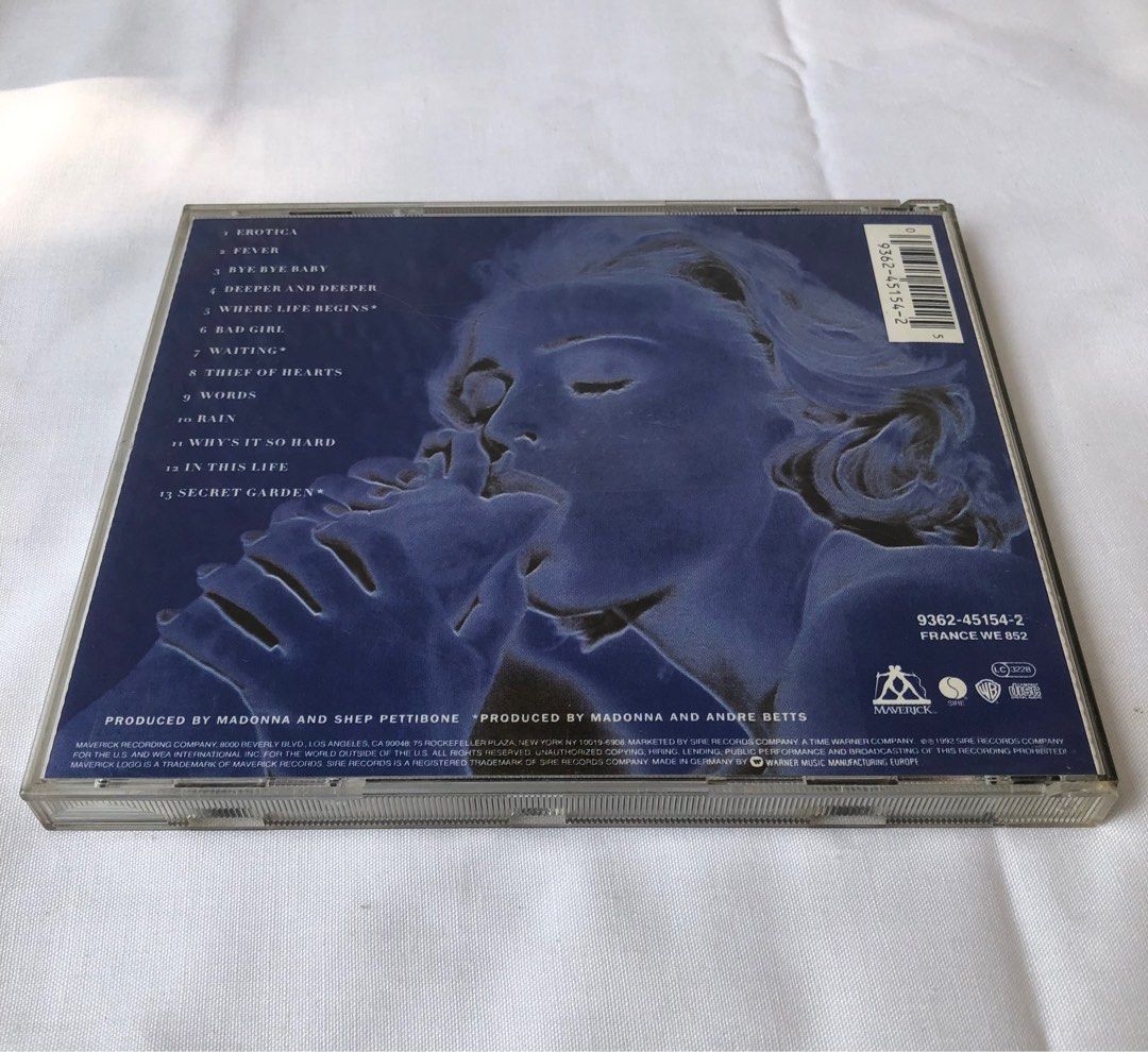 CD Madonna Erotica with Stickers, Hobbies & Toys, Music & Media, CDs & DVDs on Carousell