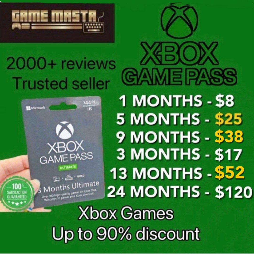 [CODE] Xbox Game Pass Ultimate XGPU Xbox GAME EA play XGP PC XBOX LIVE ...