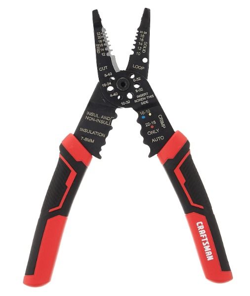 CRAFTSMAN Wire Stripping Tool/Wire Cutter & Crimper, 8-Inch, Furniture ...