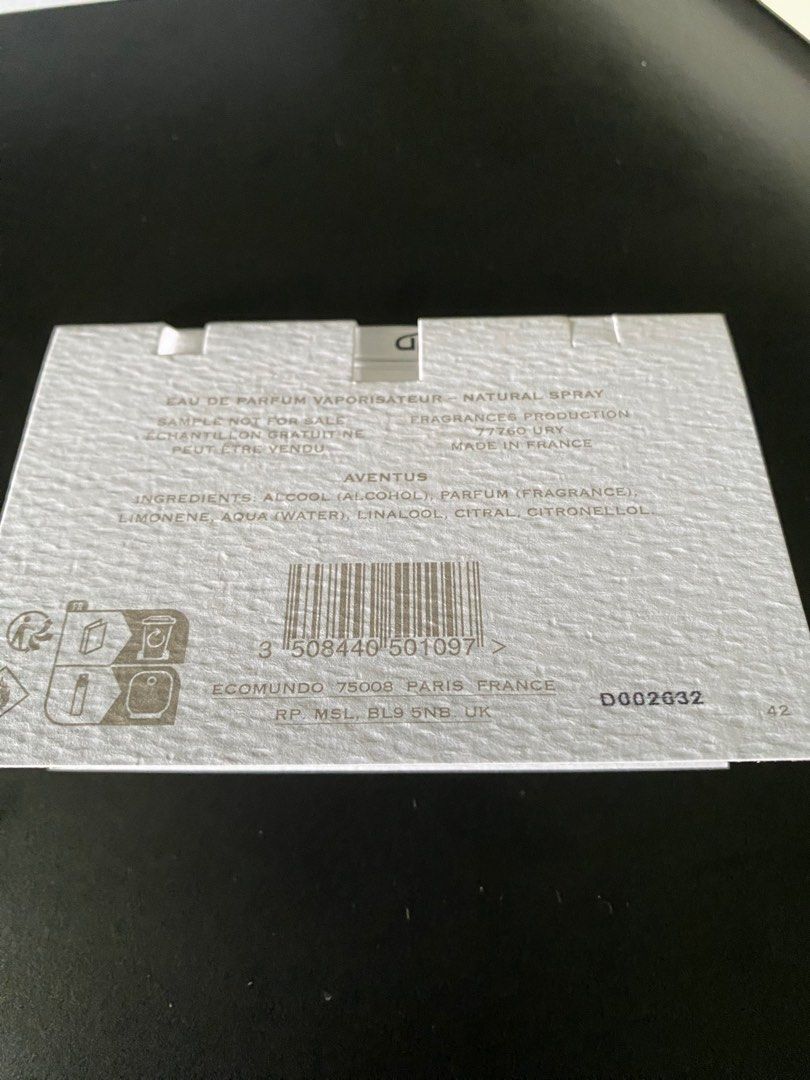 Creed samples Aventus and GIT, Beauty & Personal Care, Fragrance ...